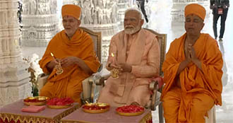 PM Modi inaugurates UAE’s first Hindu stone temple in grand ceremony ...