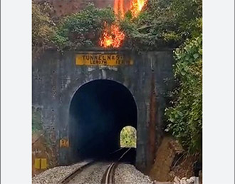 Special team monitor forest fires on Mangaluru - Bengaluru train route ...